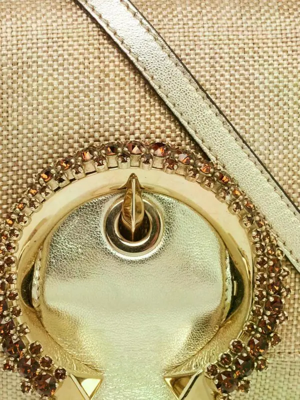 JIMMY CHOO Madeline Crystal-embellished Woven Tote Bag