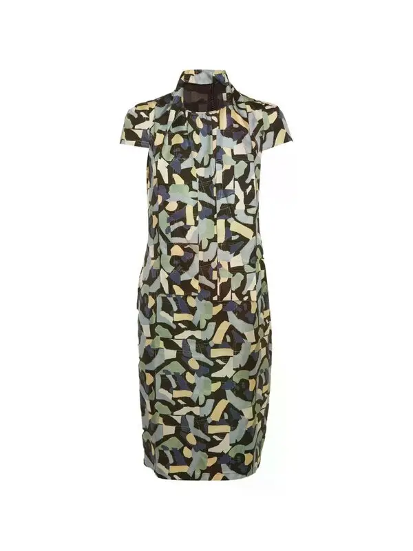 Max Mara Cape-sleeve Satin Mini Dress - Black