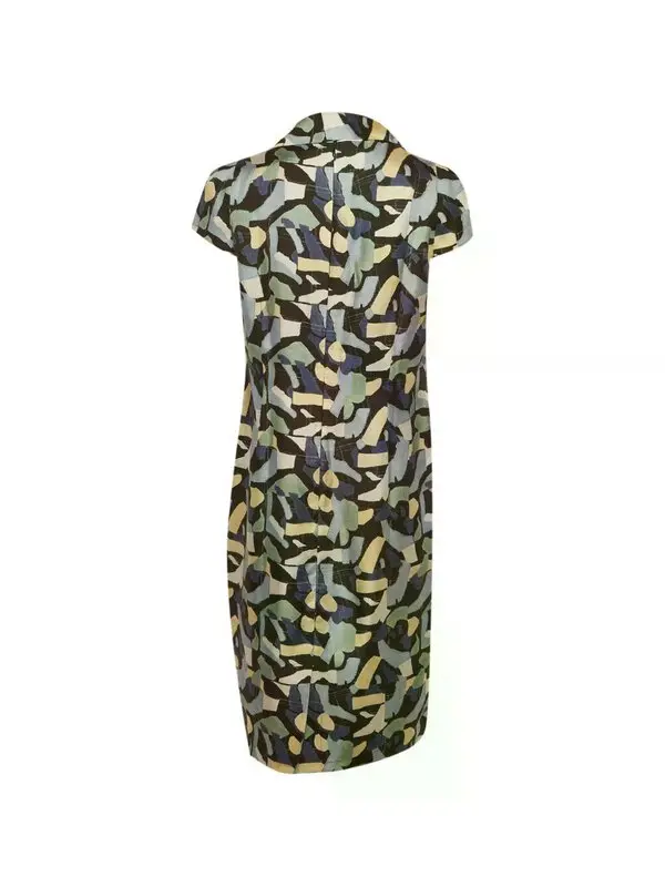 Max Mara Cape-sleeve Satin Mini Dress