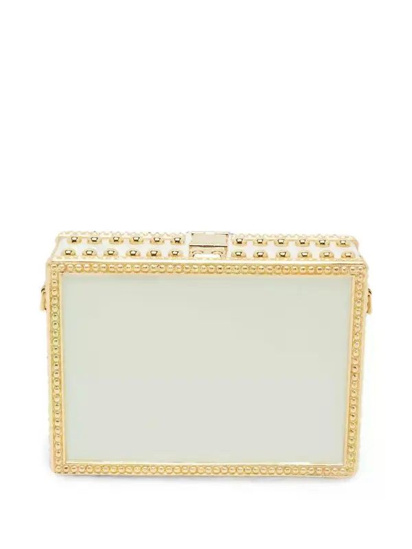 Dolce & Gabbana Locket Box Floral-motif Mini Bag - White