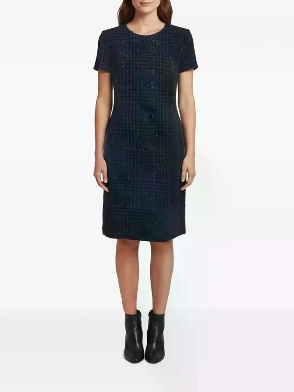 Escada Checkered Tweed Dress