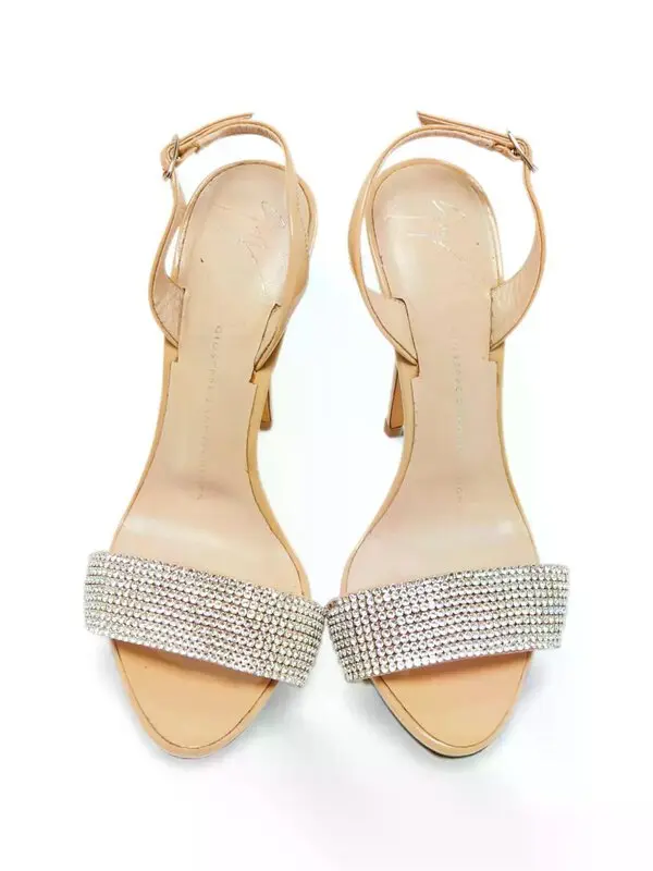 GIUSEPPE ZANOTTI Crystal-embellished Slingback Heeled Sandals