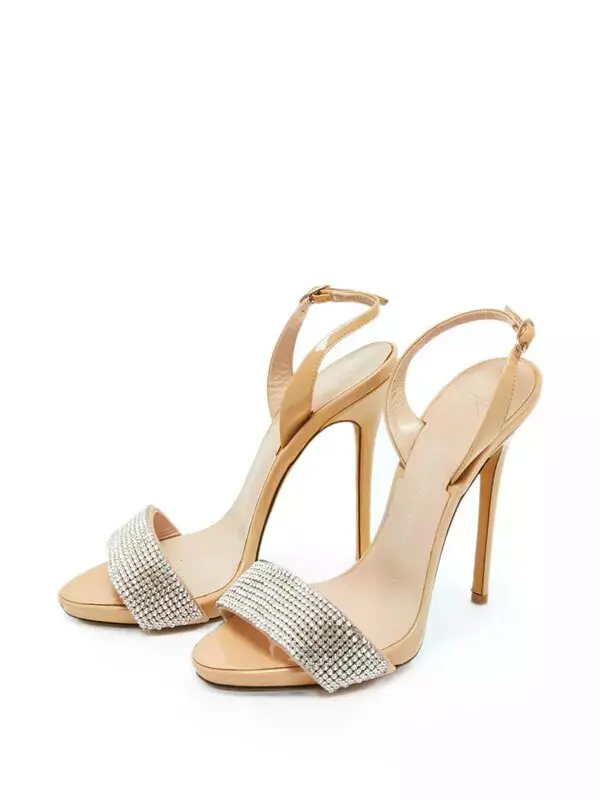 GIUSEPPE ZANOTTI Crystal-embellished Slingback Heeled Sandals
