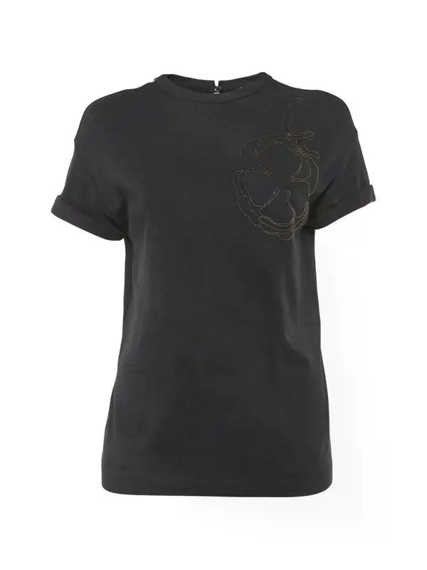 Brunello Cucinelli Monili-trim Jersey T-shirt