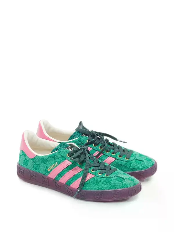 Gucci X Adidas Gazelle Gg-monogram Sneakers - Green