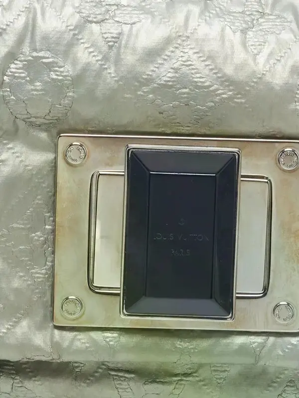 LOUIS VUITTON Monogram Jacquard Clutch Bag - Silver