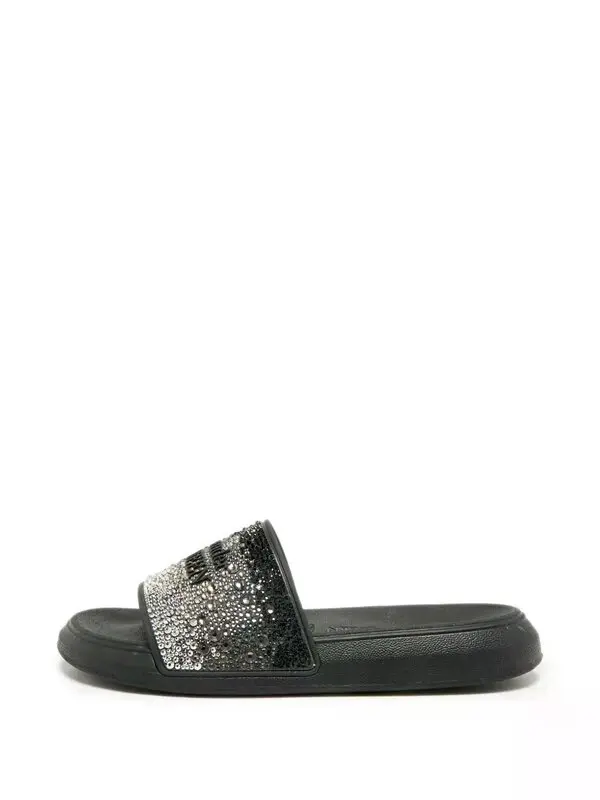 Alexander McQueen Crystal-embellished Slides - Black