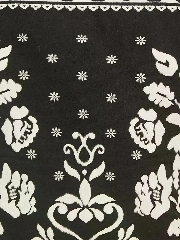 Alexander McQueen Floral-embossed Knitted Cropped Blouse