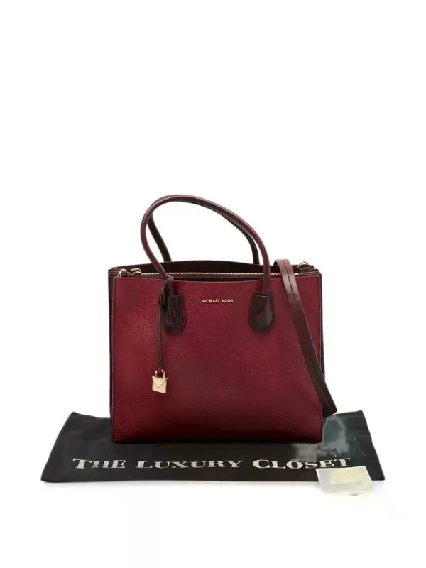 Michael Kors Mercer Snakeskin-effect Tote Bag
