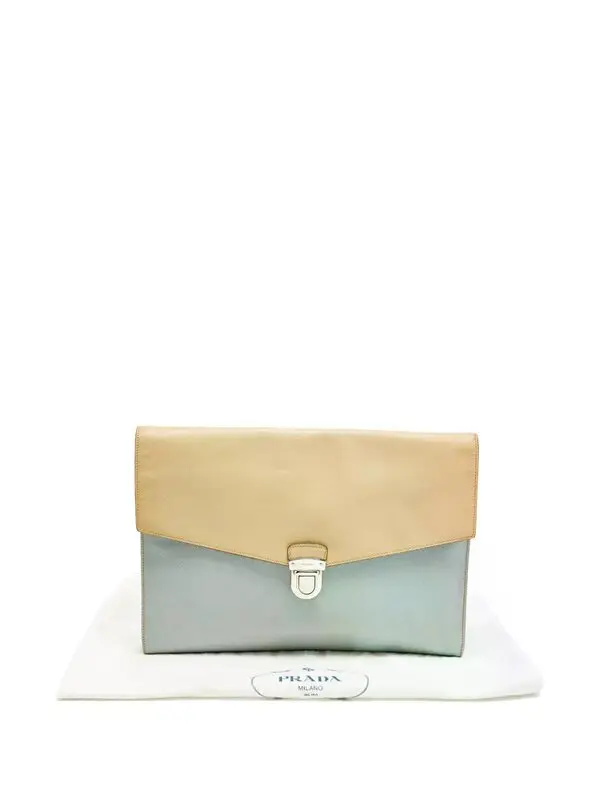 Prada Saffiano Bi-color Envelope Case