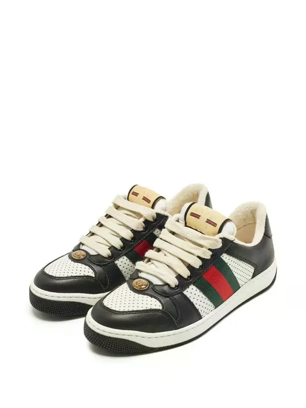 Gucci Screener Perforated Sneakers - Black