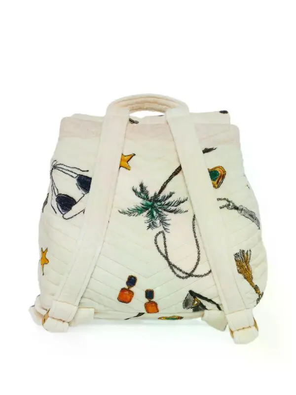 Saint Laurent Printed Terry-cloth Backpack