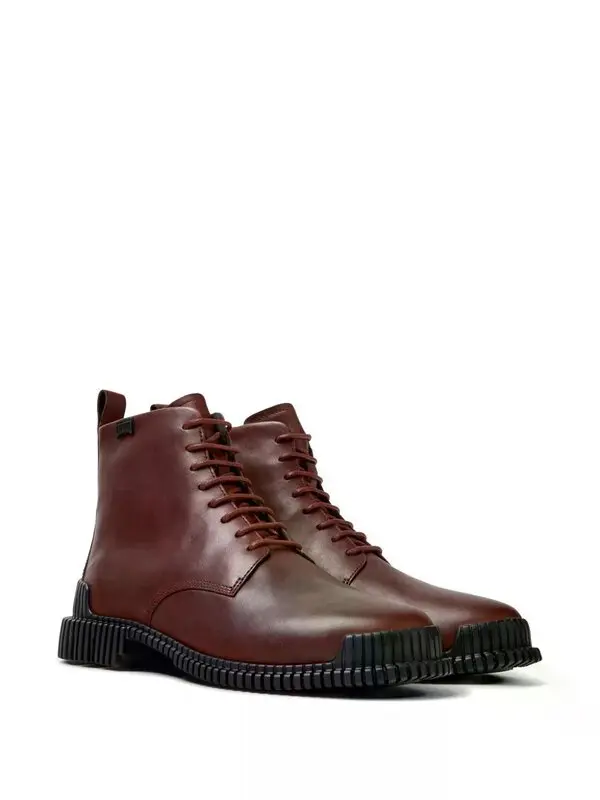 Camper Pix Lace-up Ankle Boots - Red