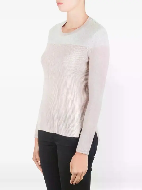 Rebecca Taylor Fuzzy Yoke Cashmere Sweater