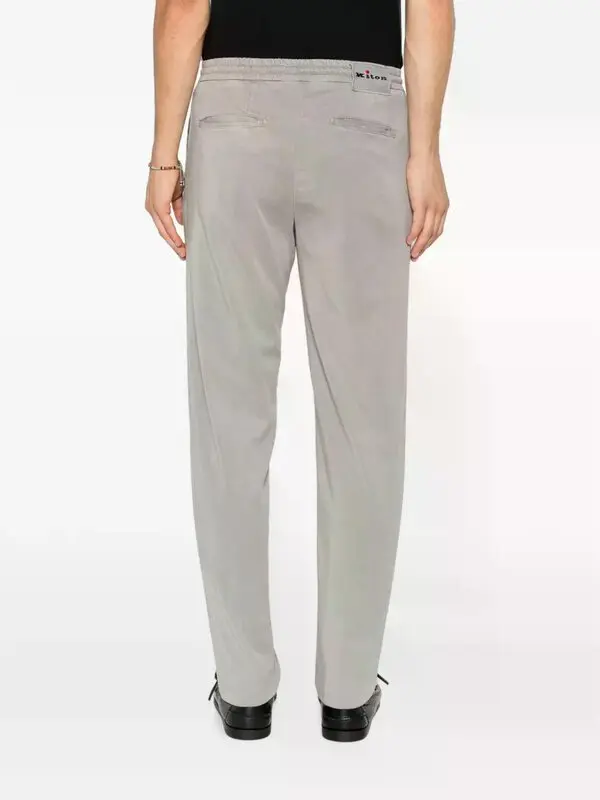 Kiton Logo-patch Pleated Trousers