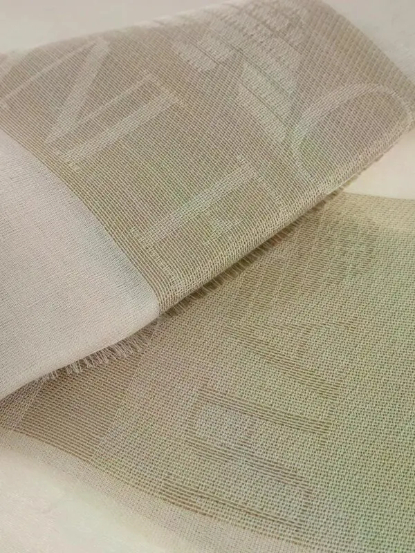 Emporio Armani Logo-jacquard Frayed Scarf