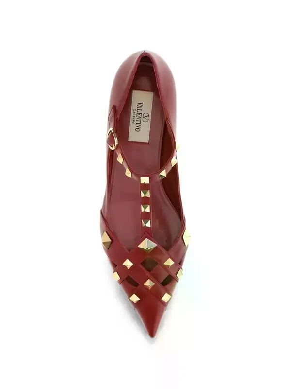 Valentino Garavani Studdy Pyramid-stud Flat Pumps