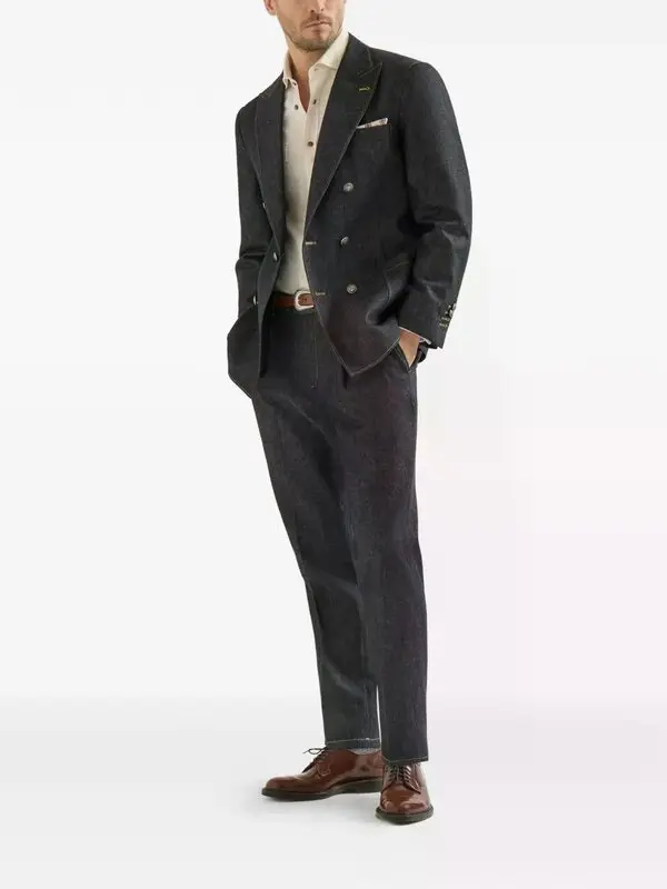 Brunello Cucinelli Garment-dyed Easy-fit Western Shirt In Narrow Wale Corduroy - White