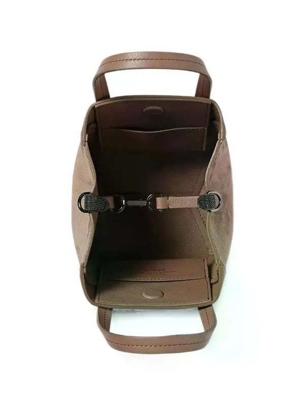 Brunello Cucinelli Monili-chain Suede Shoulder Bag