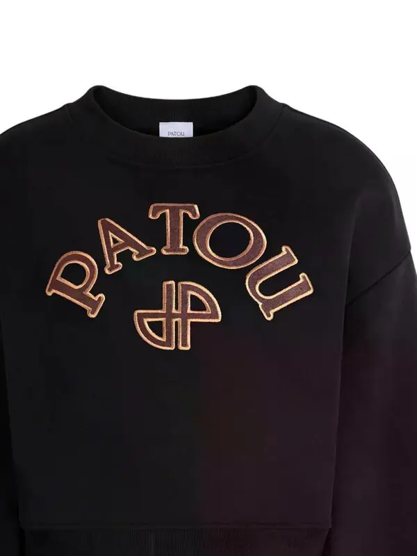PATOU Cropped Sweatshirt With Logo Embroidery