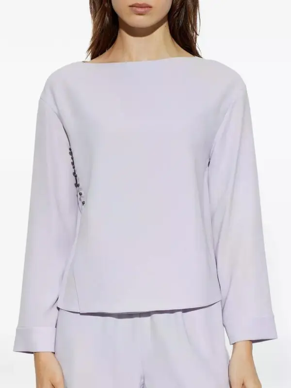 Emporio Armani Long Sleeve Blouse With Button Detail