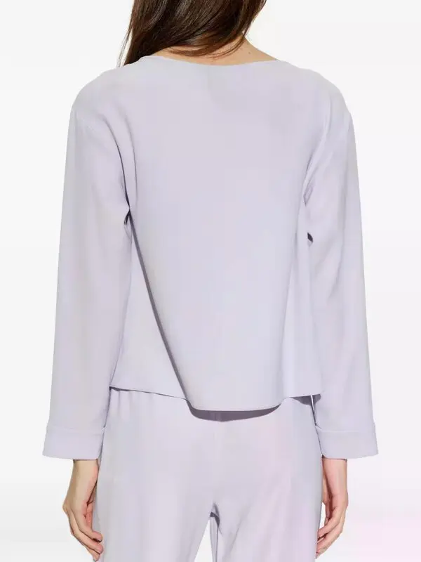 Emporio Armani Long Sleeve Blouse With Button Detail