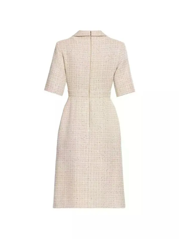 Elie Saab Sequin-embellished Tweed Midi Dress - Neutrals