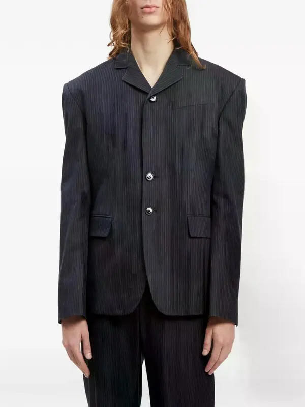 ANN DEMEULEMEESTER Derek Pinstripe Cotton Jacket