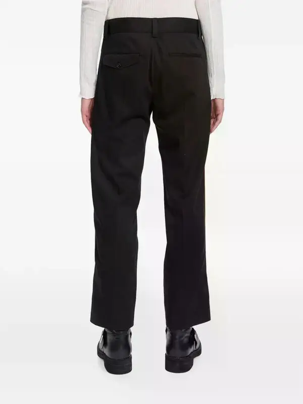 ANN DEMEULEMEESTER Side-stripe Cotton Twill Trousers