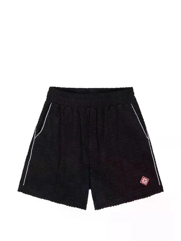 Casablanca Logo Embroidered Textured Shorts