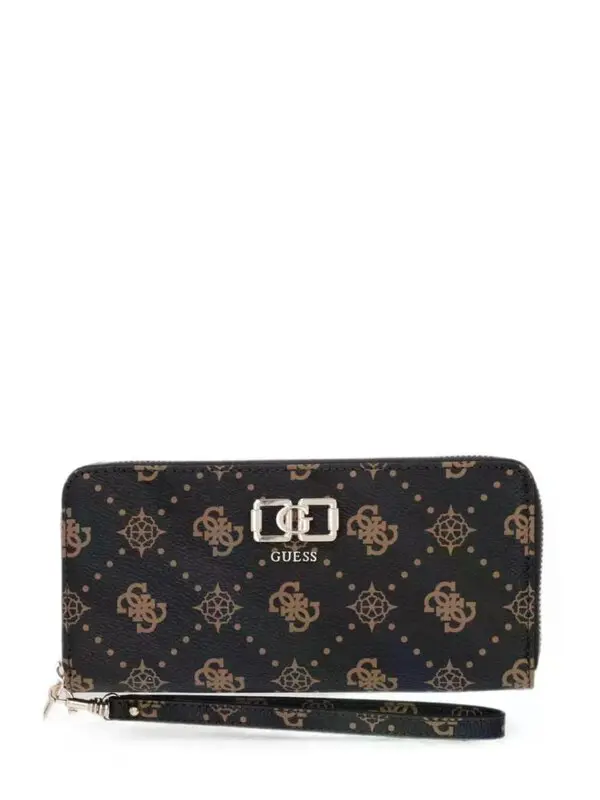 Guess Emelie Logo-print Zip-around Wallet - Brown