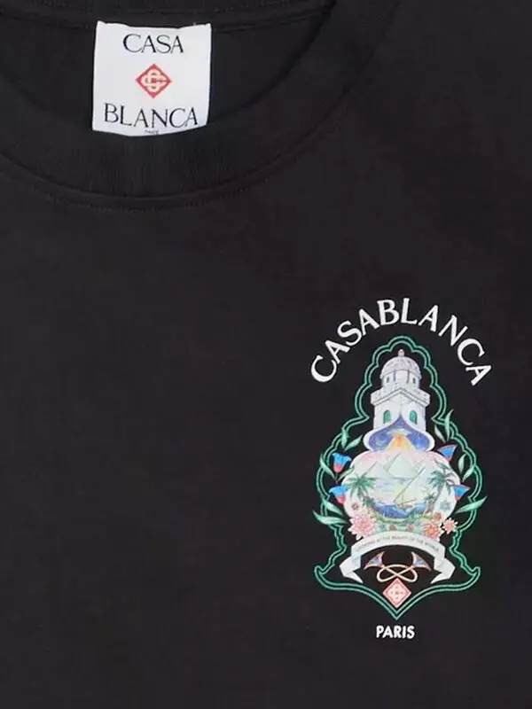 Casablanca Logo-print T-shirt - Black
