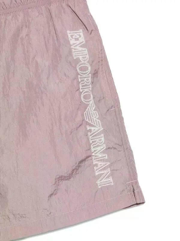 Emporio Armani Logo-embroidered Drawstring Swim Shorts