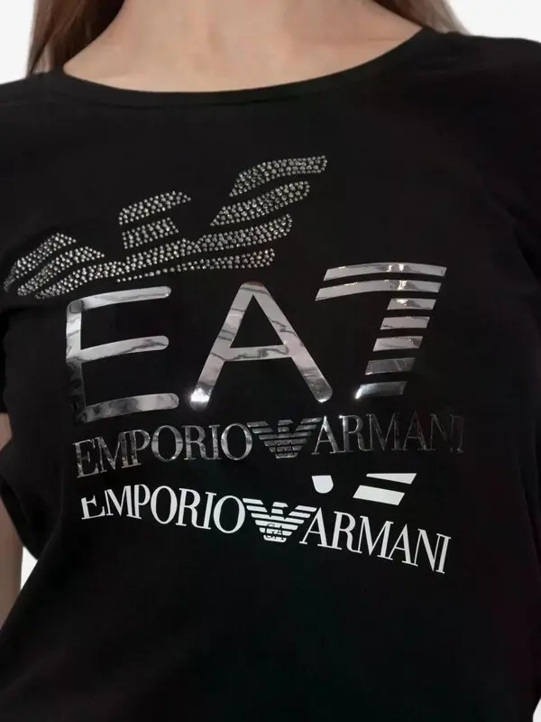 EA7 Embellished Logo T-shirt - Black