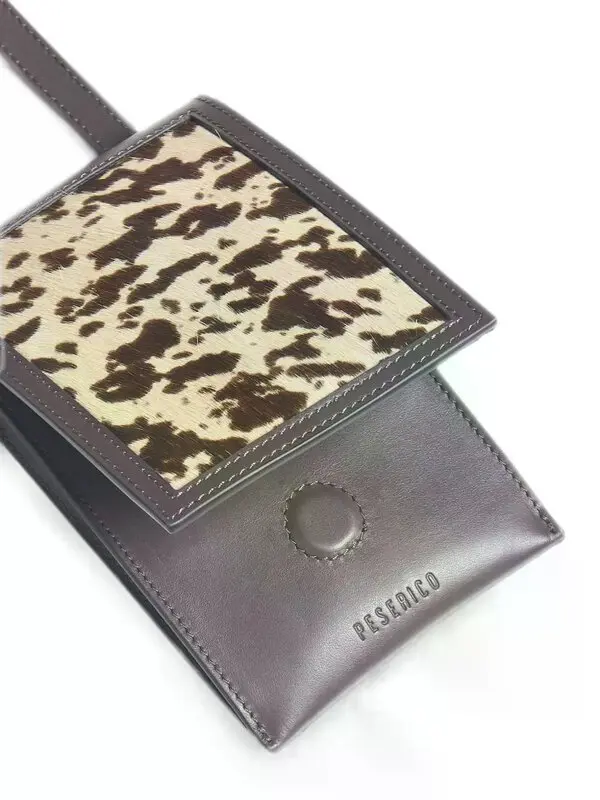 Peserico Animal-print Calf Leather Foldover Crossbody Mini Bag