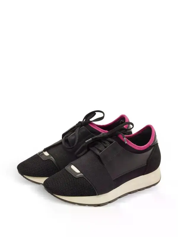 Balenciaga Race Runner Mesh Sneakers - Black