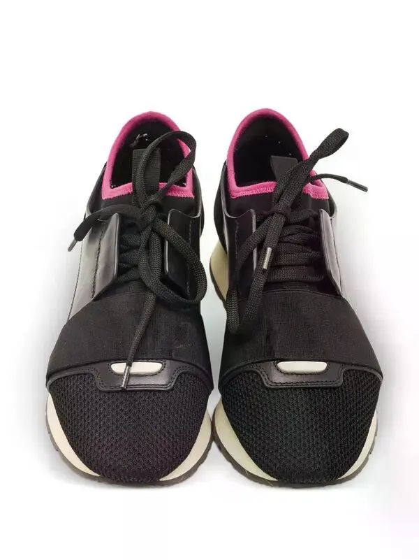 Balenciaga Race Runner Mesh Sneakers - Black
