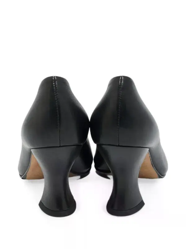 Bottega Veneta Leather Sculpted Heel Pointed Toe Pumps