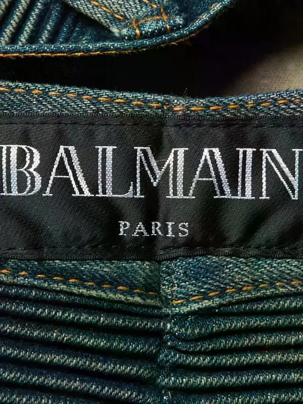 Balmain Distressed Ribbed Jeans