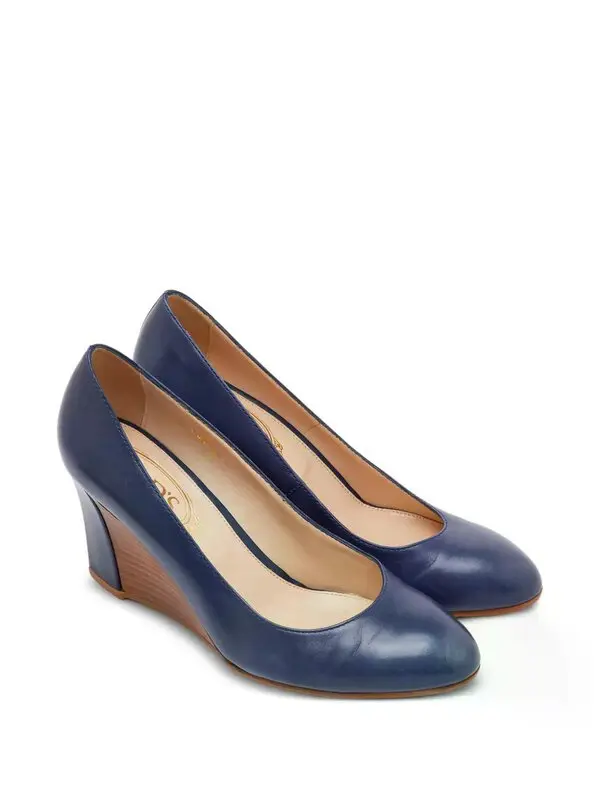 TOD'S Leather Wedge Pumps