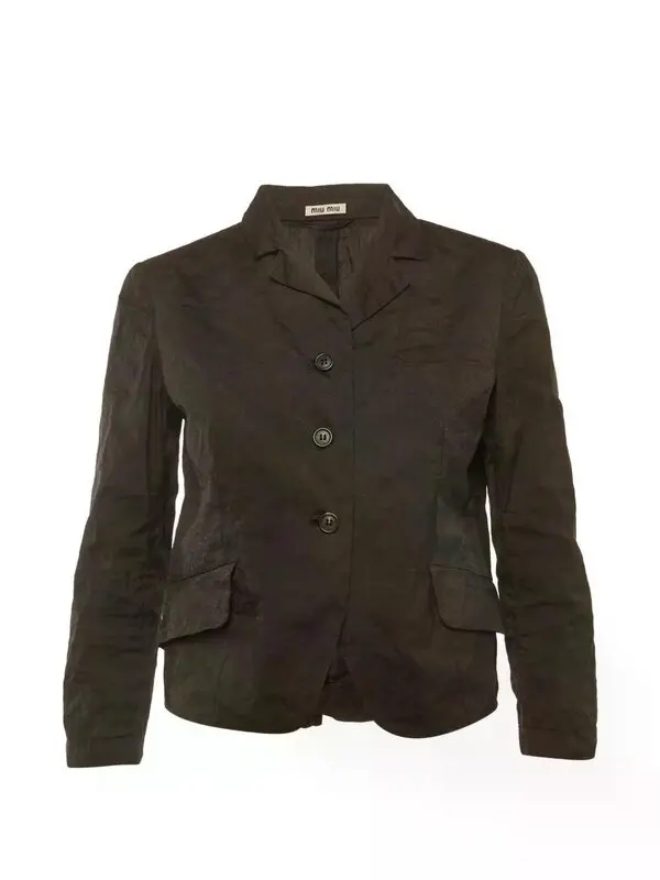 Miu Miu Metallic-finish Shirt - Black