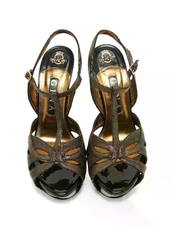 GINA Intertwining-strap Heeled Sandals