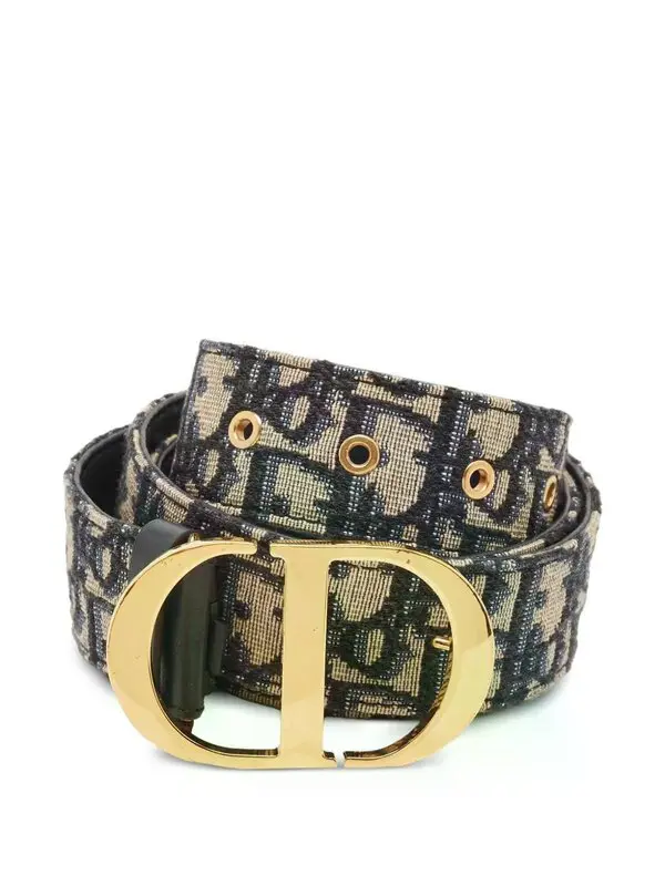 Dior 2020 30 Montaigne Oblique Canvas Belt - Blue