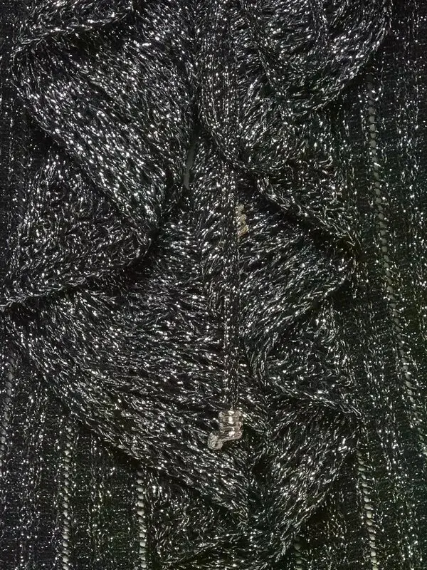 Just Cavalli Ruffled Lace-up Top