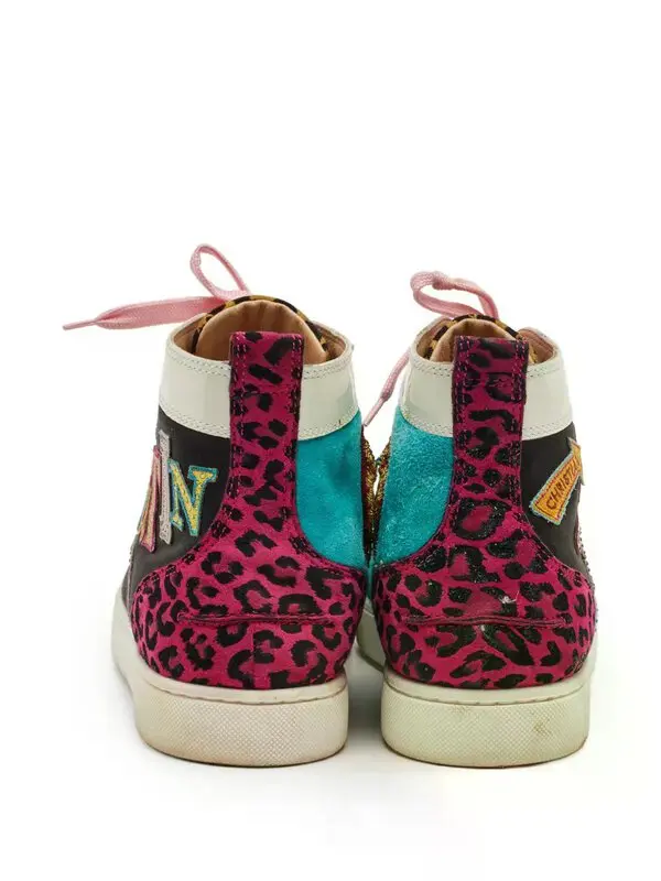 CHRISTIAN LOUBOUTIN Lou Spikes Leather Sneakers - Black