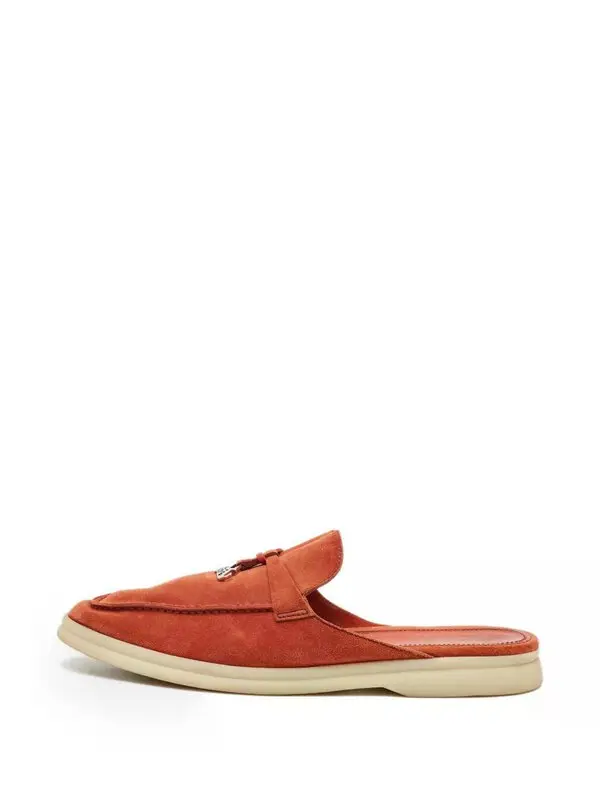 Loro Piana Babouche Charms Walk Mules - Orange