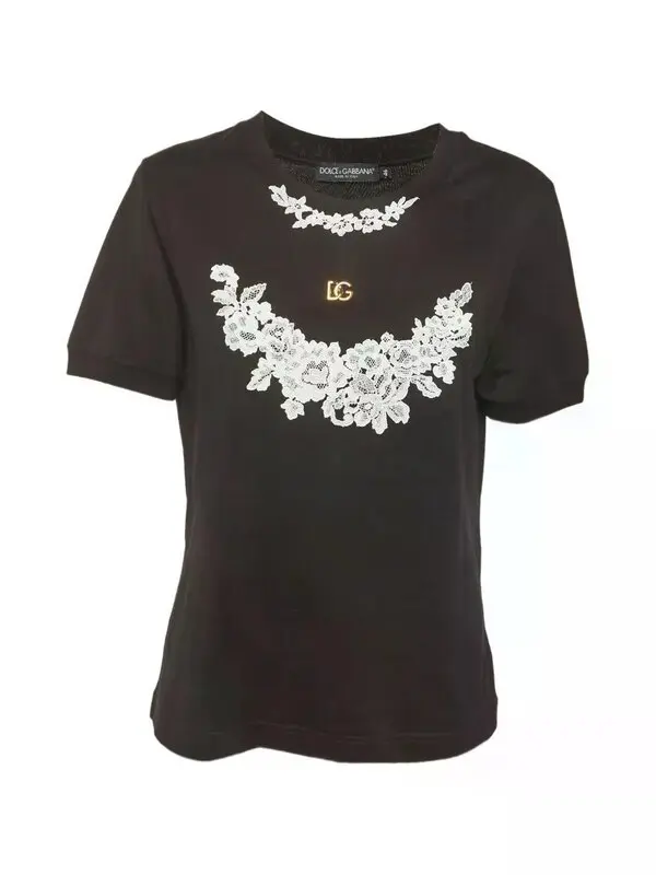 Dolce & Gabbana Lace-appliqué T-shirt