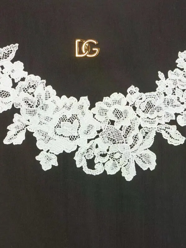 Dolce & Gabbana Lace-appliqué T-shirt