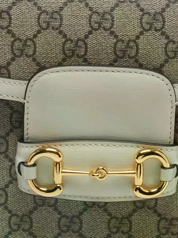 Gucci 1955 Horsebit Gg Supreme Shoulder Bag - Neutrals