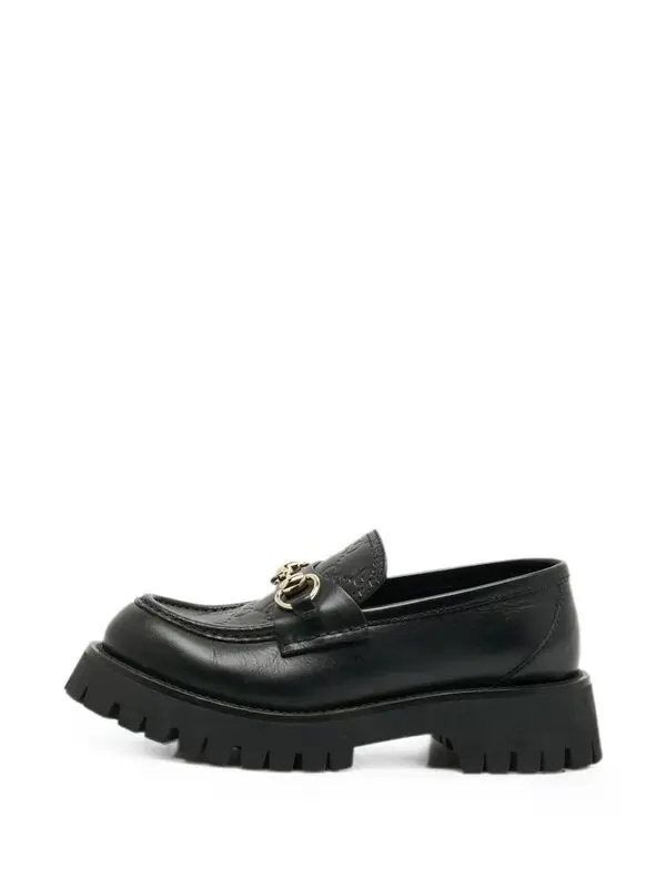 Gucci Horsebit Gg Loafers - Black